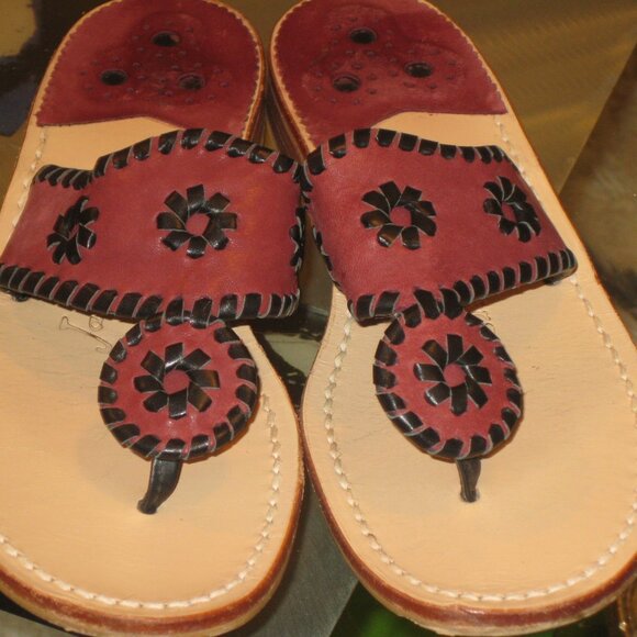 Jack Rogers | Shoes | Jack Rogers Sandals Berry And Black | Poshmark